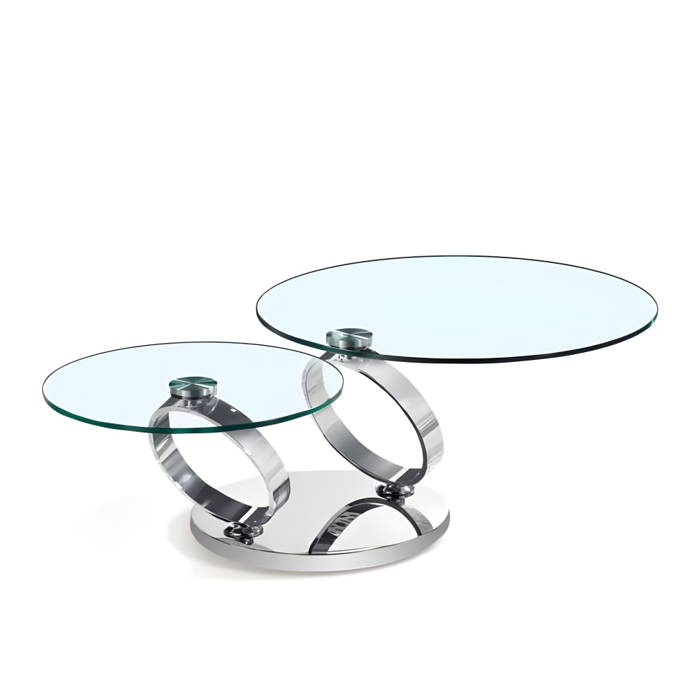 🛒 Стіл журнальний ДАБЛ РІНГ золото хром 🇺🇦 Dizayner®